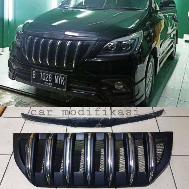 Jual Grill innova 2014-2015 model Prado Hitam doff Lis Chrome Grill ...