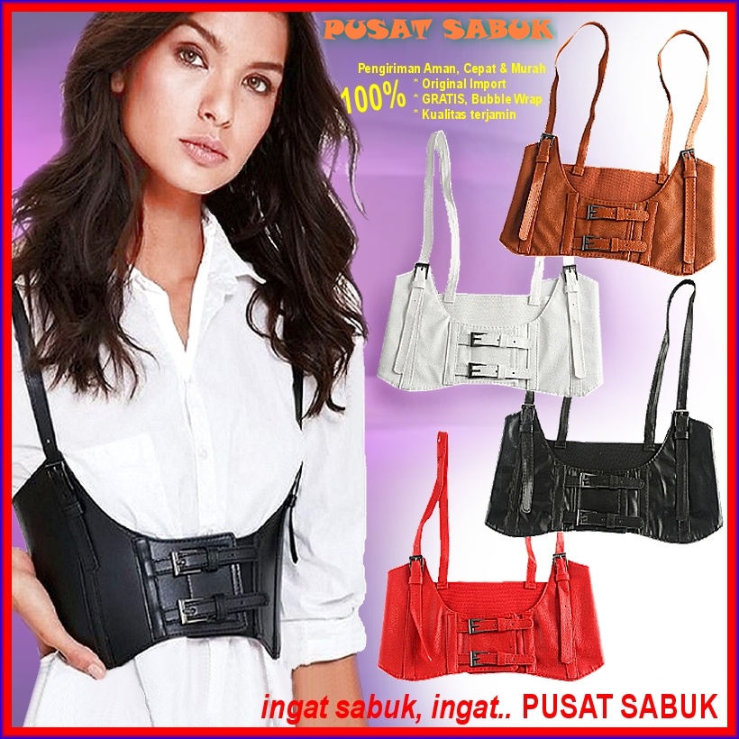 Jual Gesper Belt Lebar Sabuk Wanita Obi Karet Ikat Pinggang Korset ...
