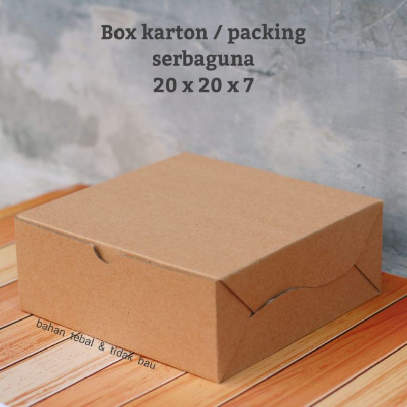 Jual DUS BOX KARTON 20X20X7 - DUS SERBAGUNA (PEMBELIAN PER 50 PCS ...