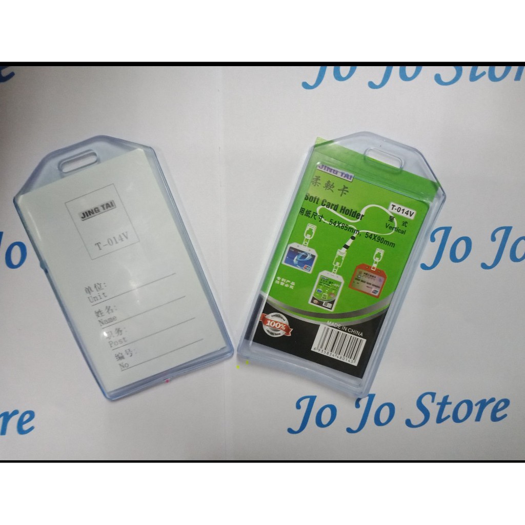 Jual Frame ID Card Karet Satu Sisi T-014V / Casing ID Card Karet 1 Sisi ...