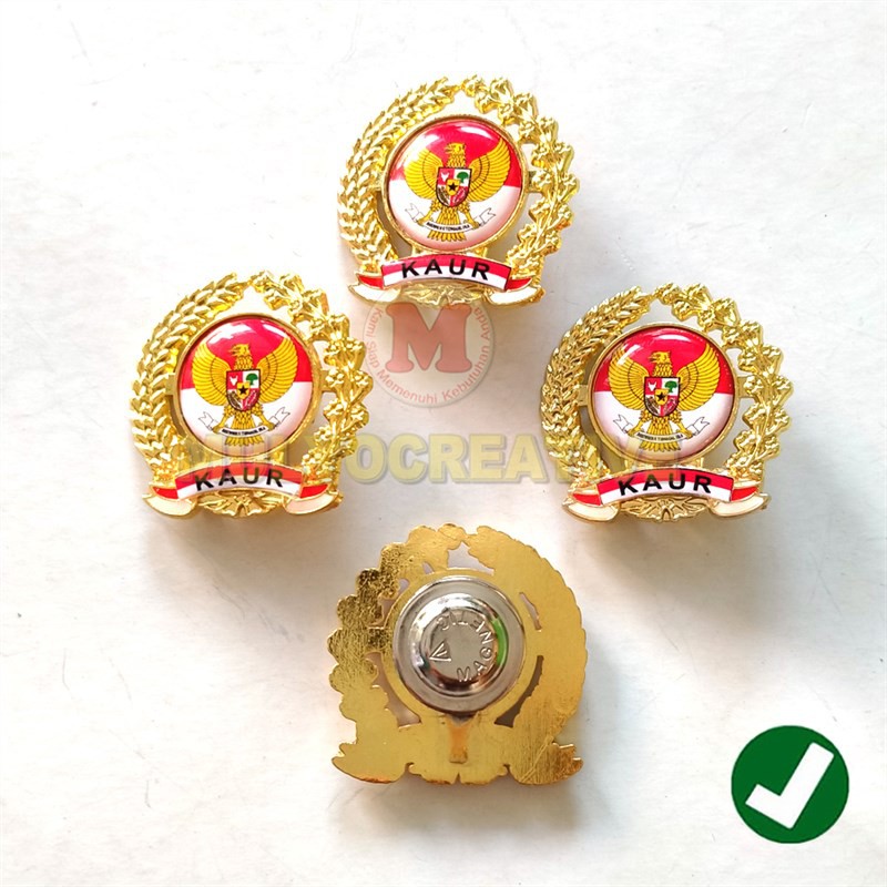 Jual Lencana Kaur Atribut Perangkat Desa Pengait Magnet Model Padi ...