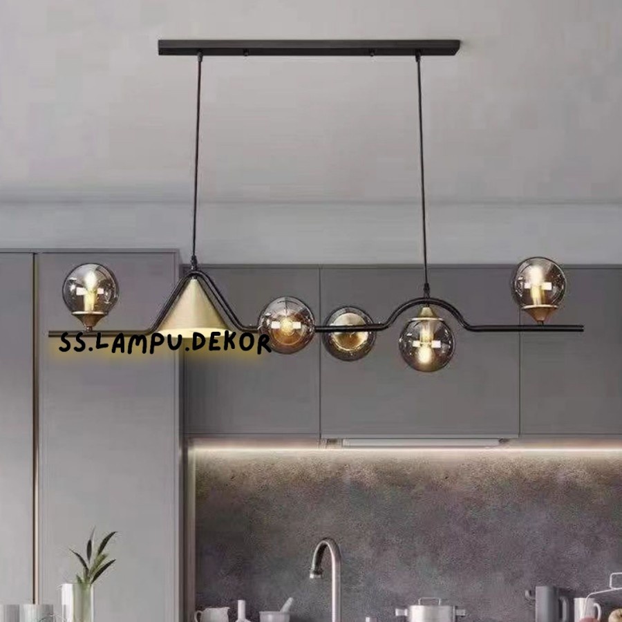 Jual LAMPU GANTUNG HIAS ISLAND PANTRY MEJA MAKAN PANJANG MINIMALIS MODERN UNIK | Shopee Indonesia