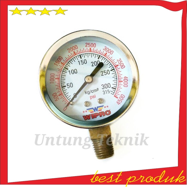 Jual WIPRO 2.5 inch 315 kg Manometer - Pressure gauge angin - alat ukur ...