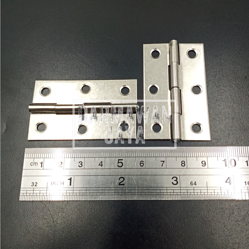 Jual Engsel Stainless Steel Tipis 2,5" inchi / Engsel Kupu Tipis 2 1/2 ...