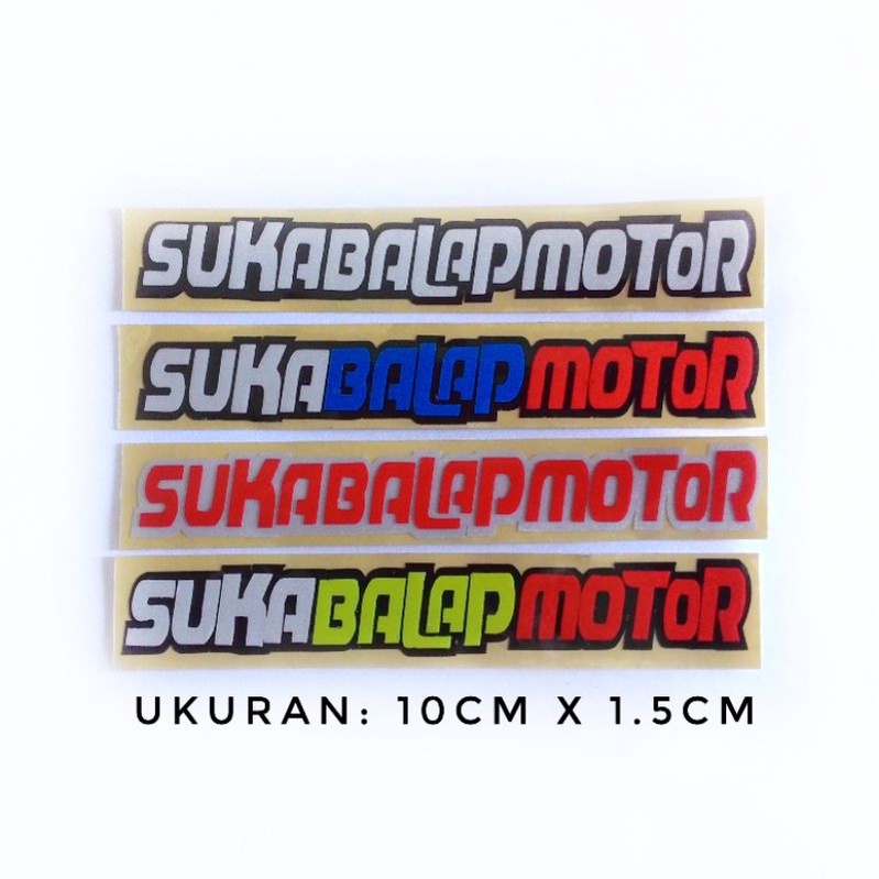 Jual Stiker Cutting Suka Balap Motor 10cm Ukuran Kecil Cutting Sticker ...