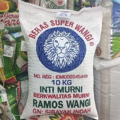 Jual Beras Kepala Singa Biru Ramos Wangi Inti Murni 10KG (Original 100%) | Shopee Indonesia