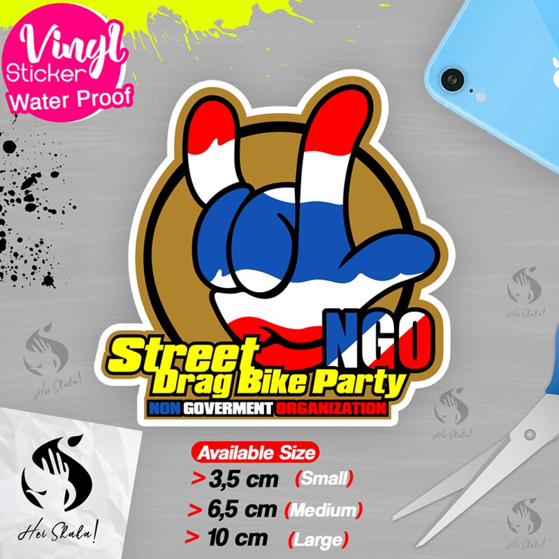 Jual Stiker NGO Street Drag Bike Party Thailook Mothai Sticker Racing ...