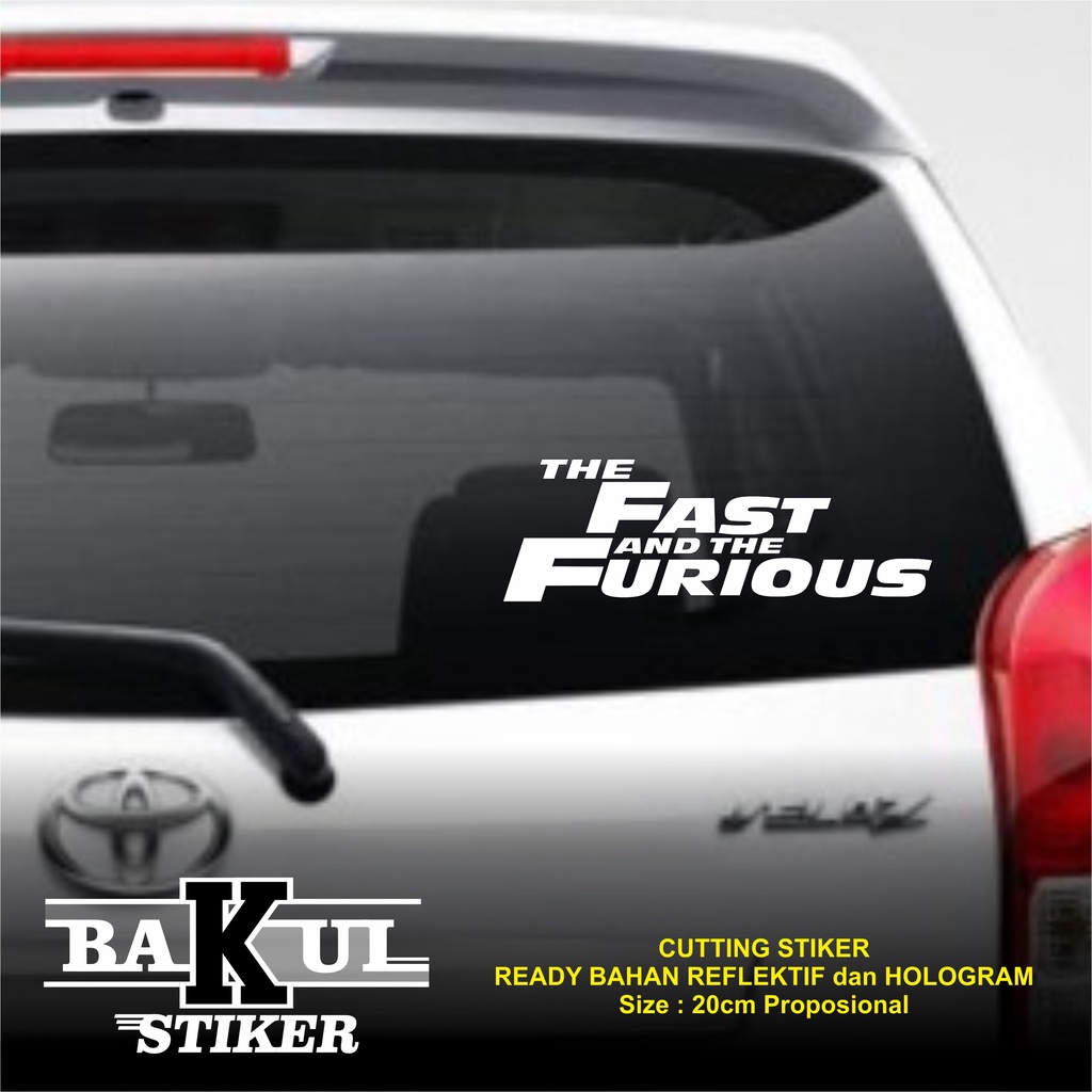Jual Stiker Kaca Belakang Mobil Fast Furious Reflektif dan Hologram ...