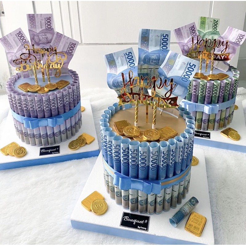 Jual Money Cake Standing / Kue Uang / Kue Ulang Tahun / Birthday Cake ...