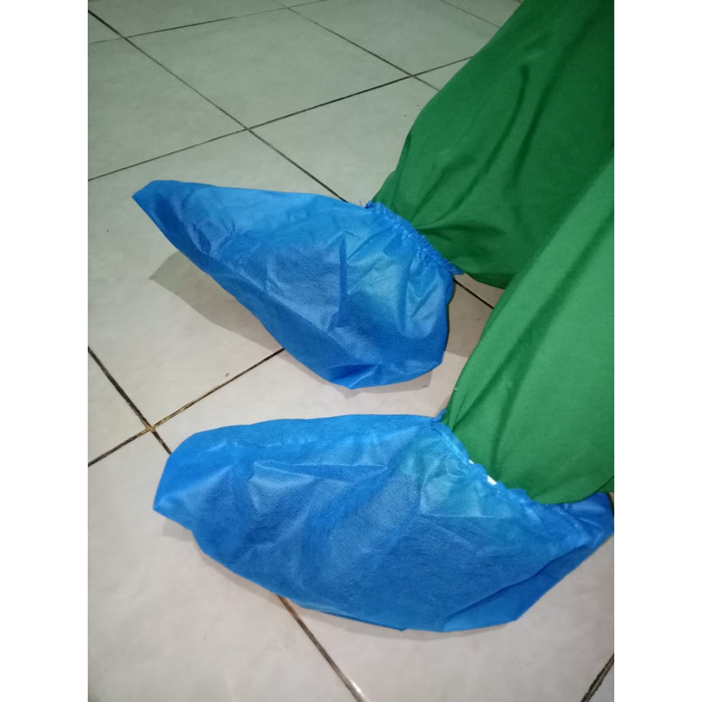 Jual APD shoes cover spunbond 50gsm PUTIH | Shopee Indonesia