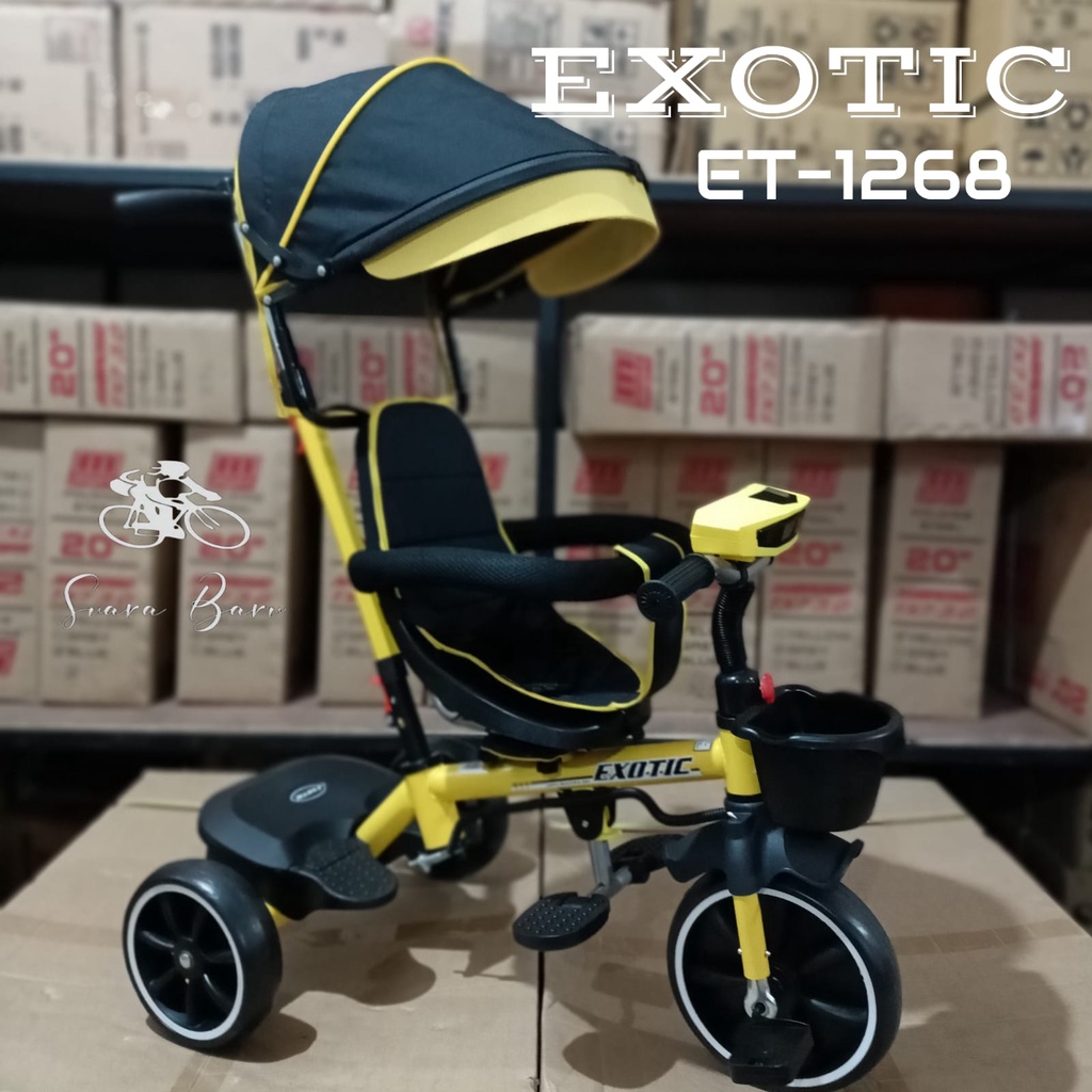 Jual SEPEDA RODA TIGA ANAK STROLLER EXOTIC TRICYCLE ET 1268 | Shopee ...
