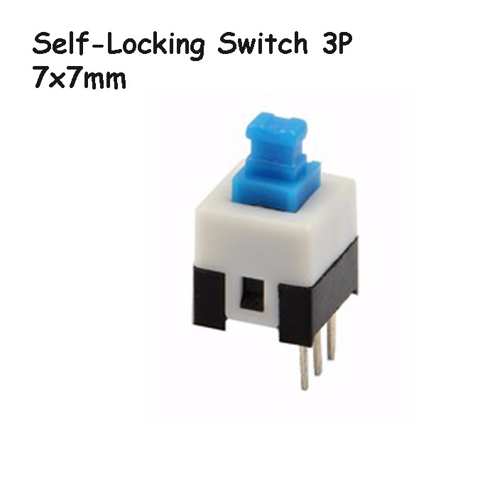 Jual Self Locking Switch 7x7mm 3 pin Saklar Tombol On Off Interlocking ...