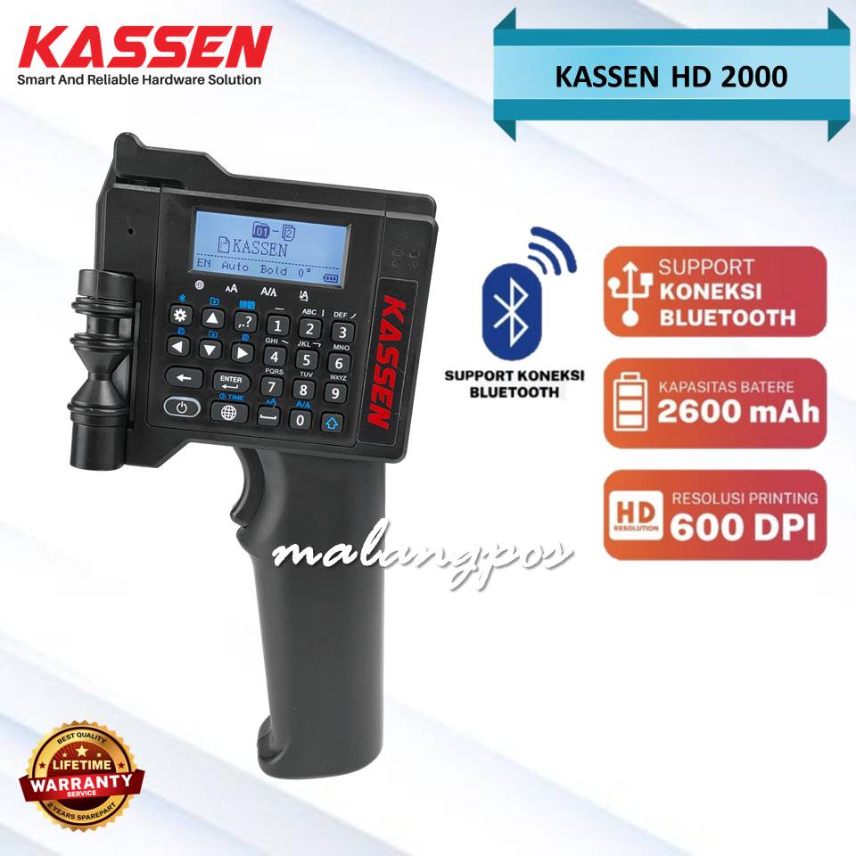 Jual Handheld Printer Kassen HK200 Printer Pencetak Tanggal Kadaluwarsa Expired Date Kemasan HK ...