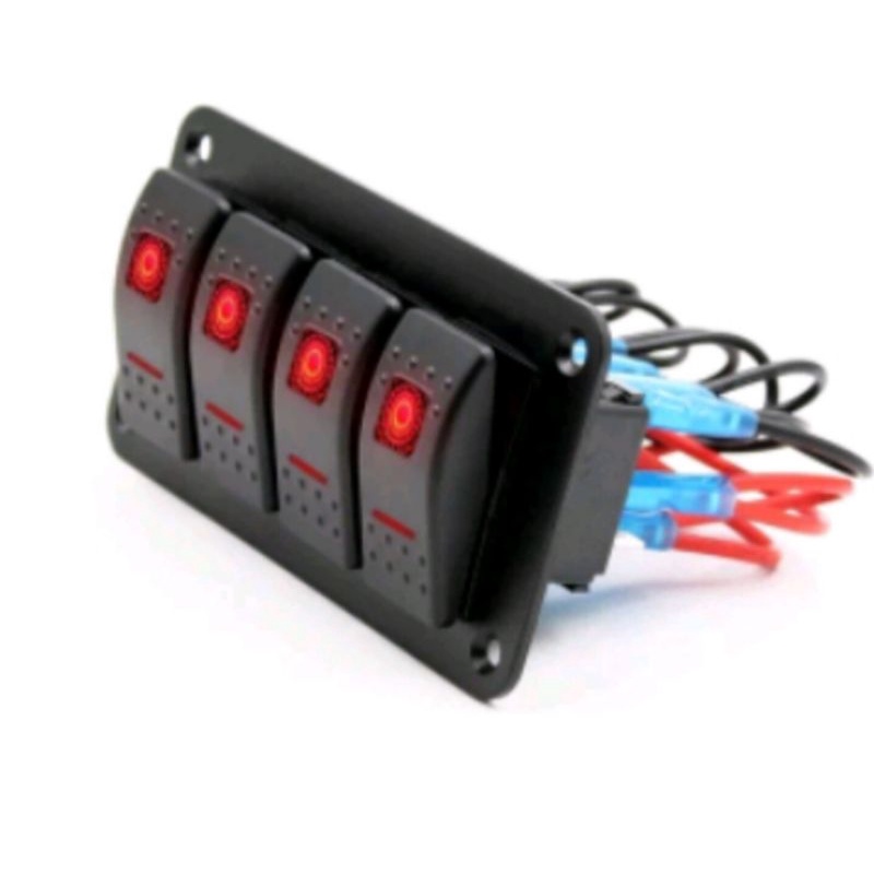 Jual Switch Saklar ARB Offroad 4 Panel Switch Lampu LED Light Bar Lampu ...