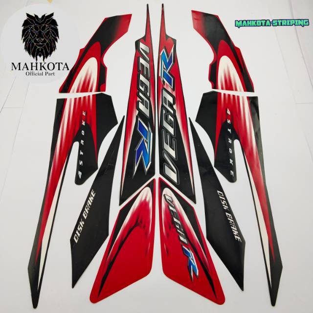 Jual Striping Stiker Polet Sepeda Motor List yamaha vega r new hitam ...