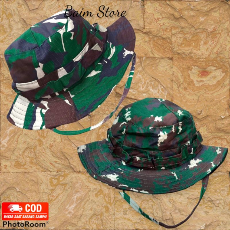 Jual Topi Rimba Loreng Dewasa/Topi Gunung/Topi Mancing | Shopee Indonesia
