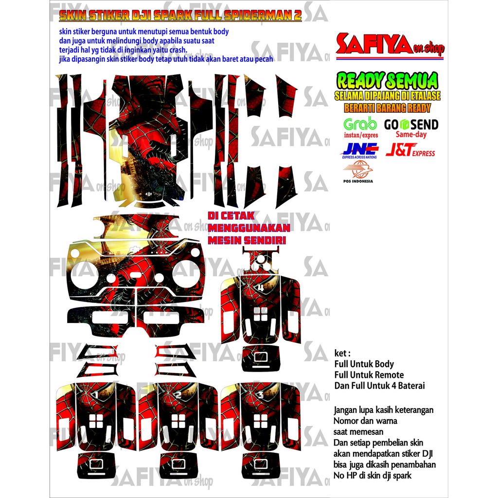 Jual STIKER SKIN DJI SPARK BAHAN VINIL 12 | Shopee Indonesia