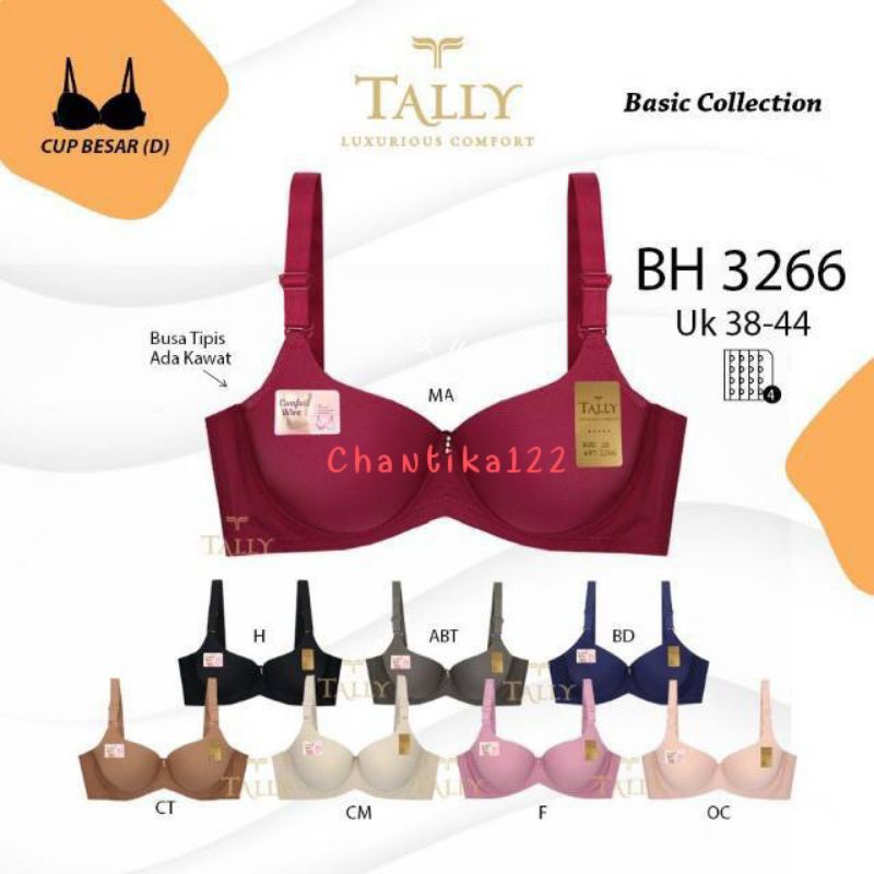 Jual TALLY bra Big Size Pakai Kawat 3266 Kait 4 Cup D Original | Shopee ...