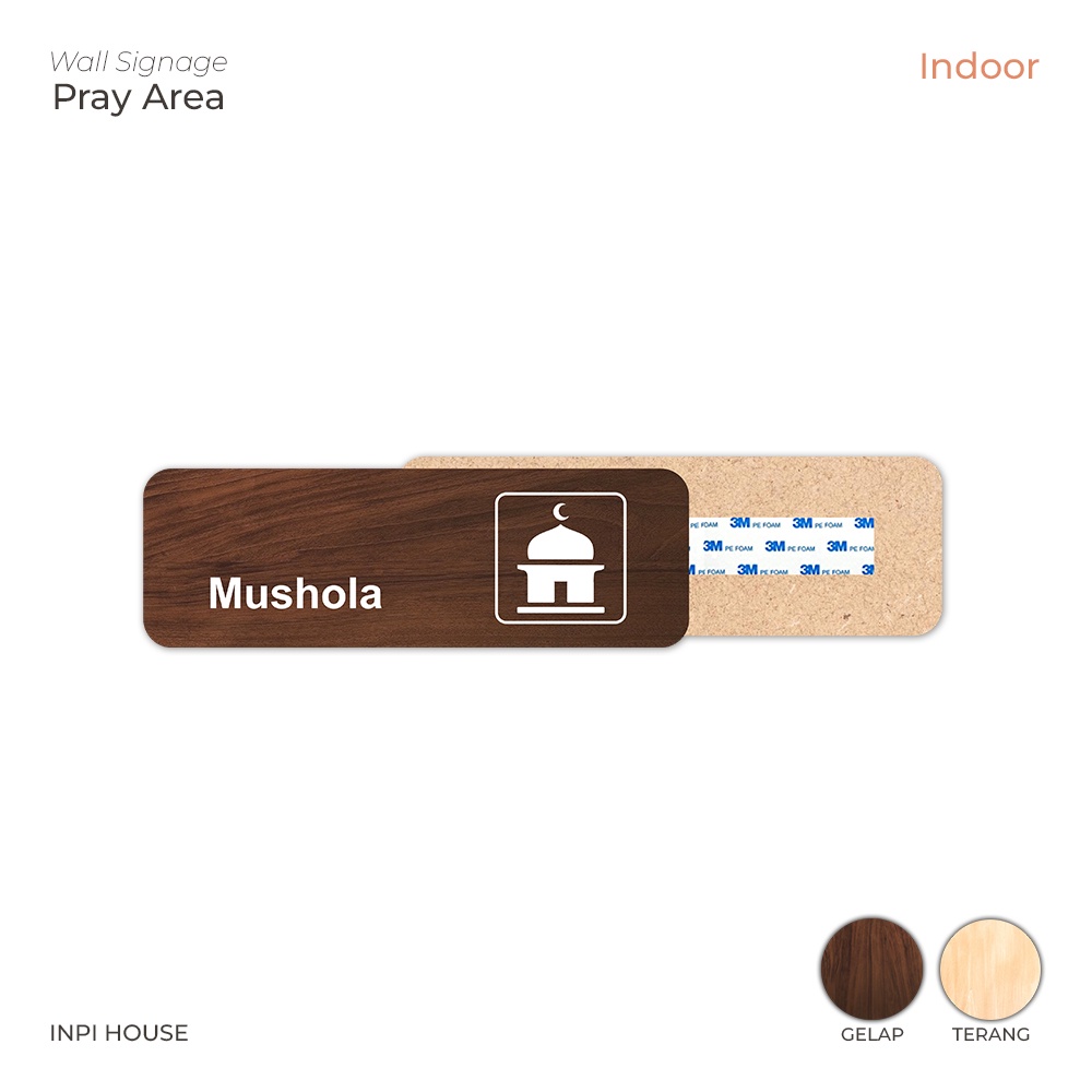 Jual Papan Tanda Mushola - Mini Wall Sign Mushola | Shopee Indonesia