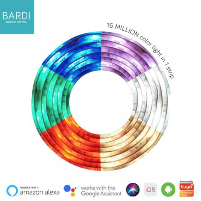 Jual BARDI Smart LED Strip RGBWW Wi-Fi 2M | Shopee Indonesia