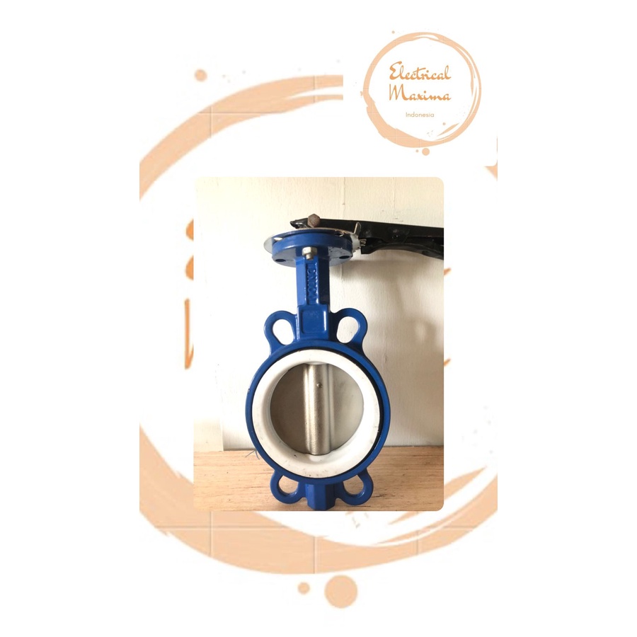 Jual Butterfly Valve 4inci DN100 Besi PTFE D71F-16 Katup Kupu-Kupu ...