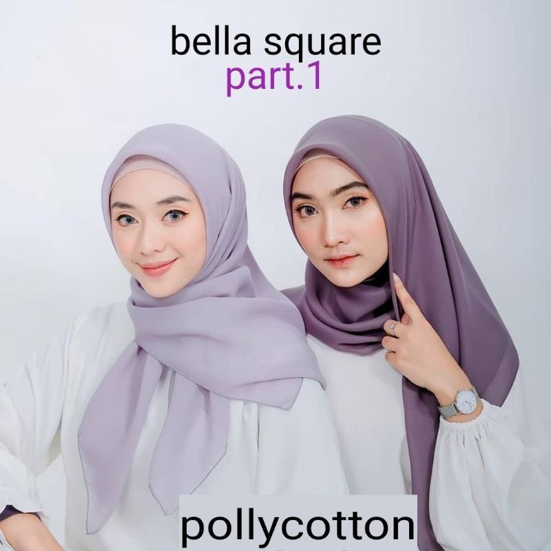 Jual Hijab Segi Empat Bella Square Premium Poly catton / Segi Empat Bella Square Premium ( COD ...