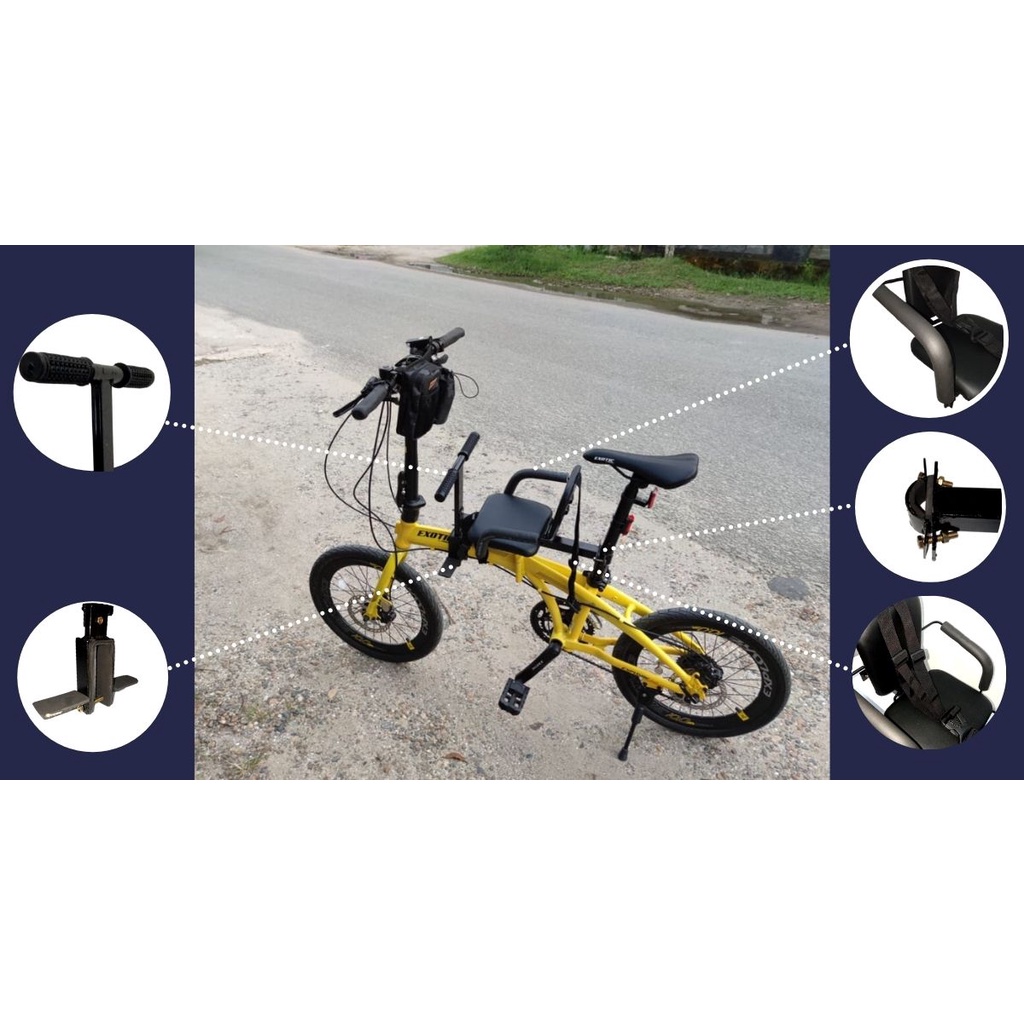 Jual Boncengan Sepeda Lipat Boncengan Anak Sepeda MTB Jok Sandaran ...