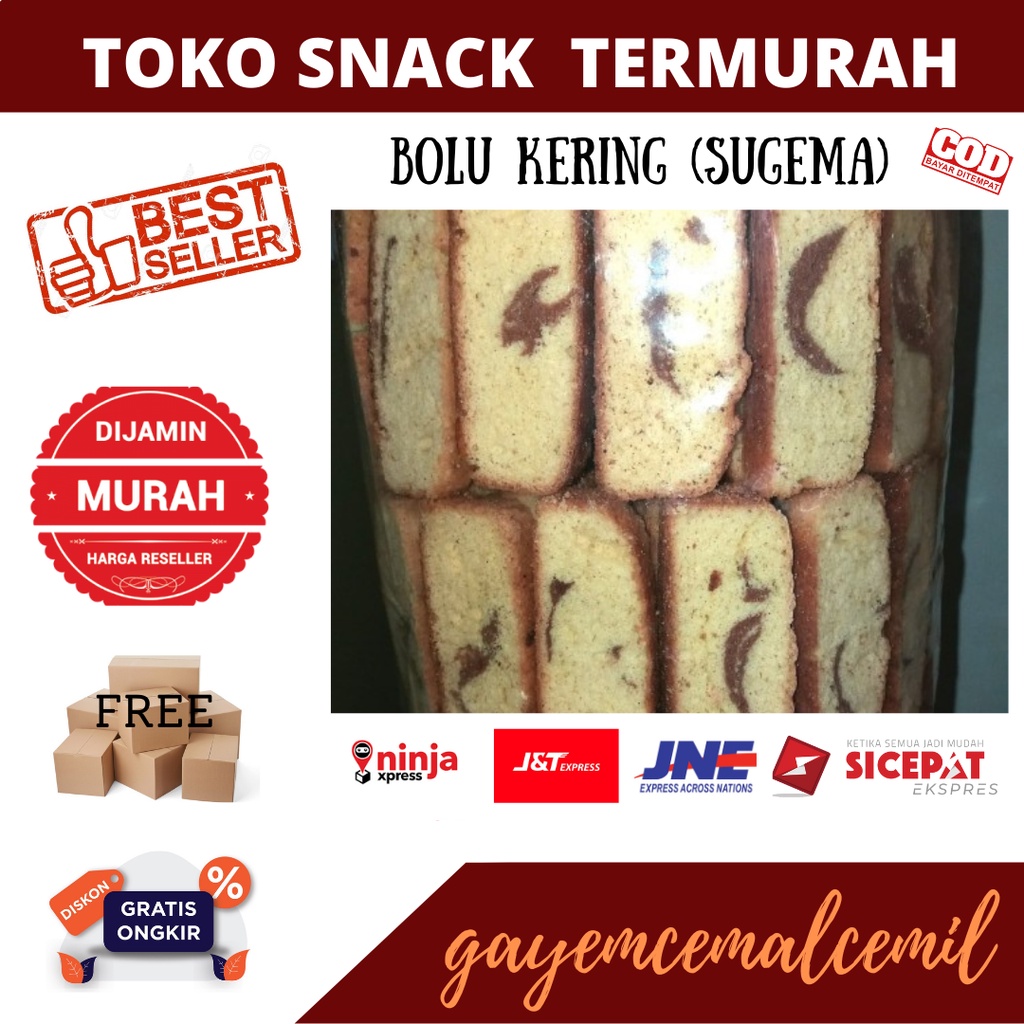 Jual snack kiloan/bolu kering/SUGEMA/bolu kering sugema/250gr/500gr ...