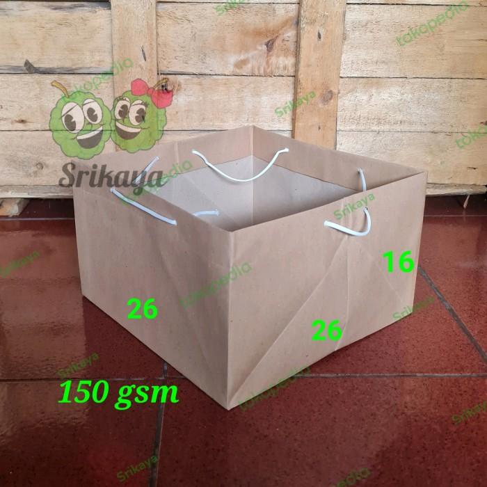Jual Goodiebag Paper Bag Box Nasi Polos ( 26 X 26 X 16) - 12 Pcs (1 ...