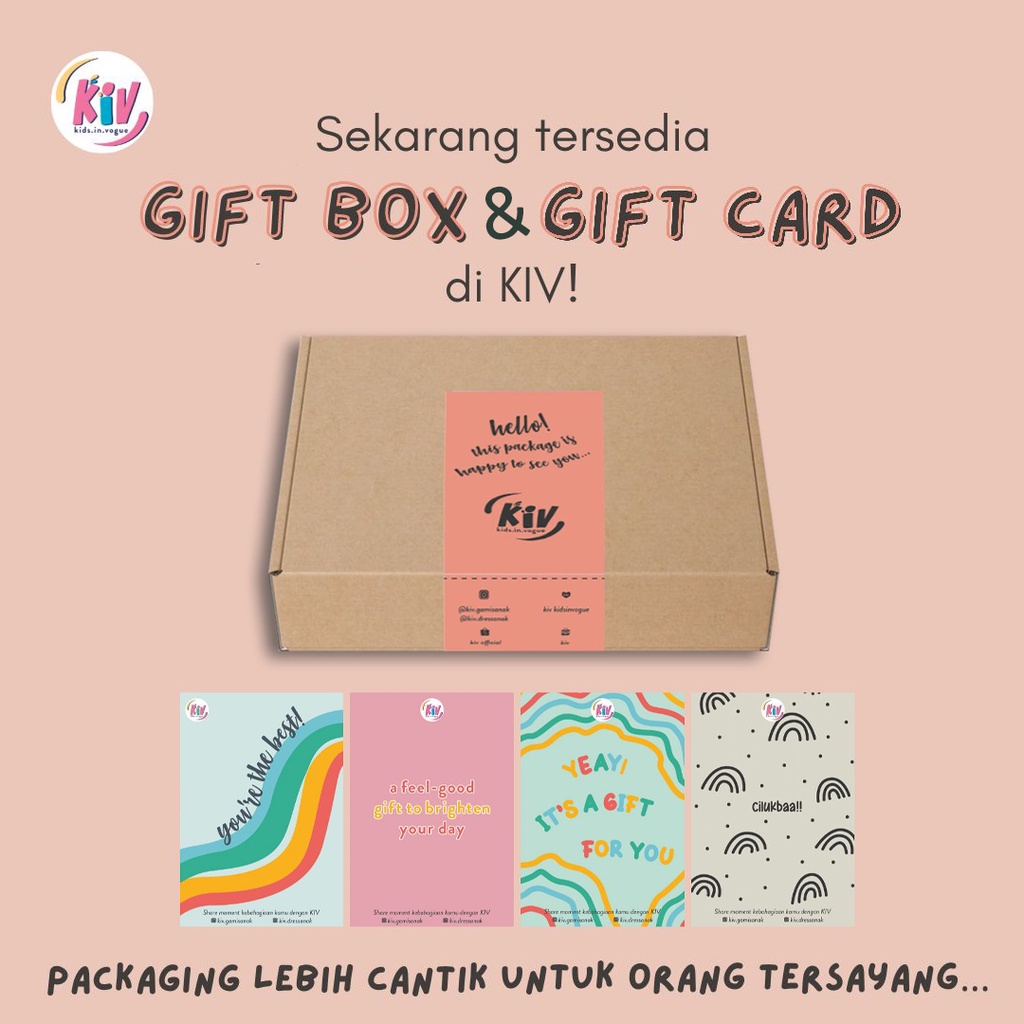 Jual KIV Packaging Gift Box and Gift Card | Shopee Indonesia