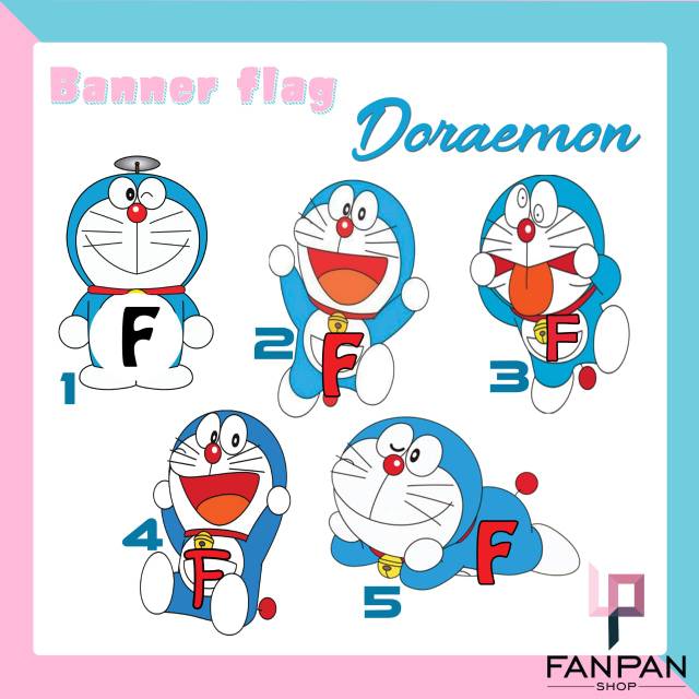 Jual Bannerflag dan Buntingflag karakter Doraemon yang lucu murah dan ...