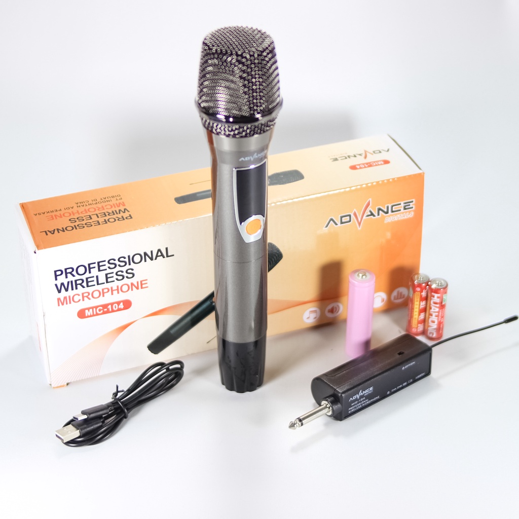 Jual Mic Professional Wireless Microphone Karaoke Tanpa Kabel Advance ...