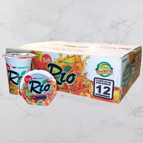 Jual MINUMAN ~ ( 1 DUS ISI 24 PCS ) TEH RIO GELAS 180 ML | Shopee Indonesia