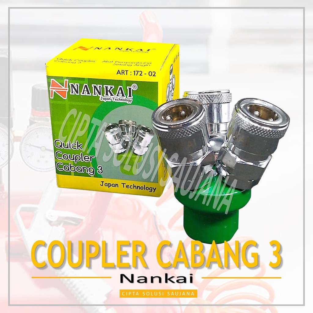 Jual QUICK COUPLER KOMPRESOR CABANG 3 SM 20 CUK KOPLER KOPLING LUBANG 3 ...