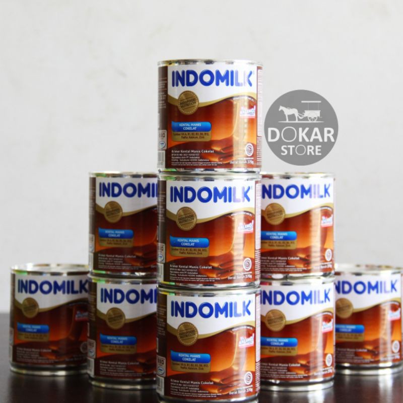 Jual [370GR] INDOMILK Susu Kental Manis Cokelat CAN CHOCO SKM KALENG ...