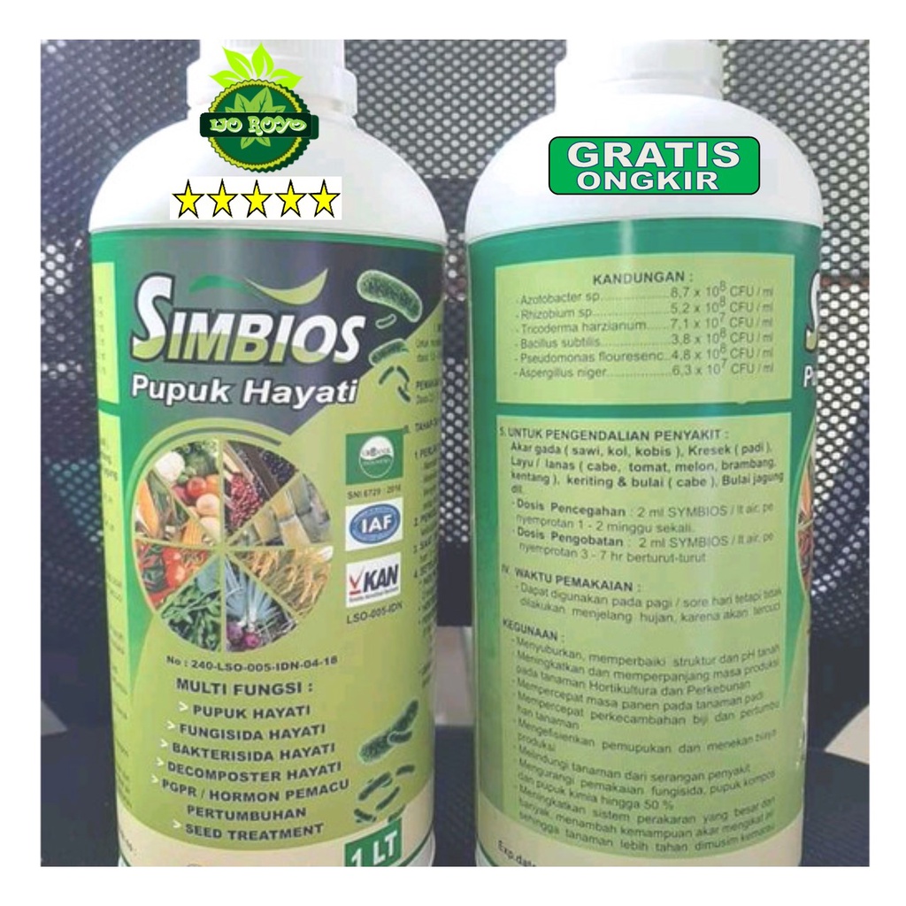 Jual PUPUK CAIR HAYATI SIMBIOS 1 LITER ORGANIK botol | Shopee Indonesia