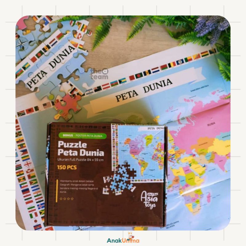 Jual Puzzle Peta Dunia Map World Puzzle | Shopee Indonesia