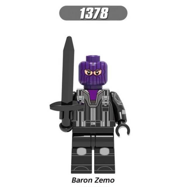 Jual Lego Minifigure XH1378 Minifigure Baron Zemo Lego Mini Figure Lego ...