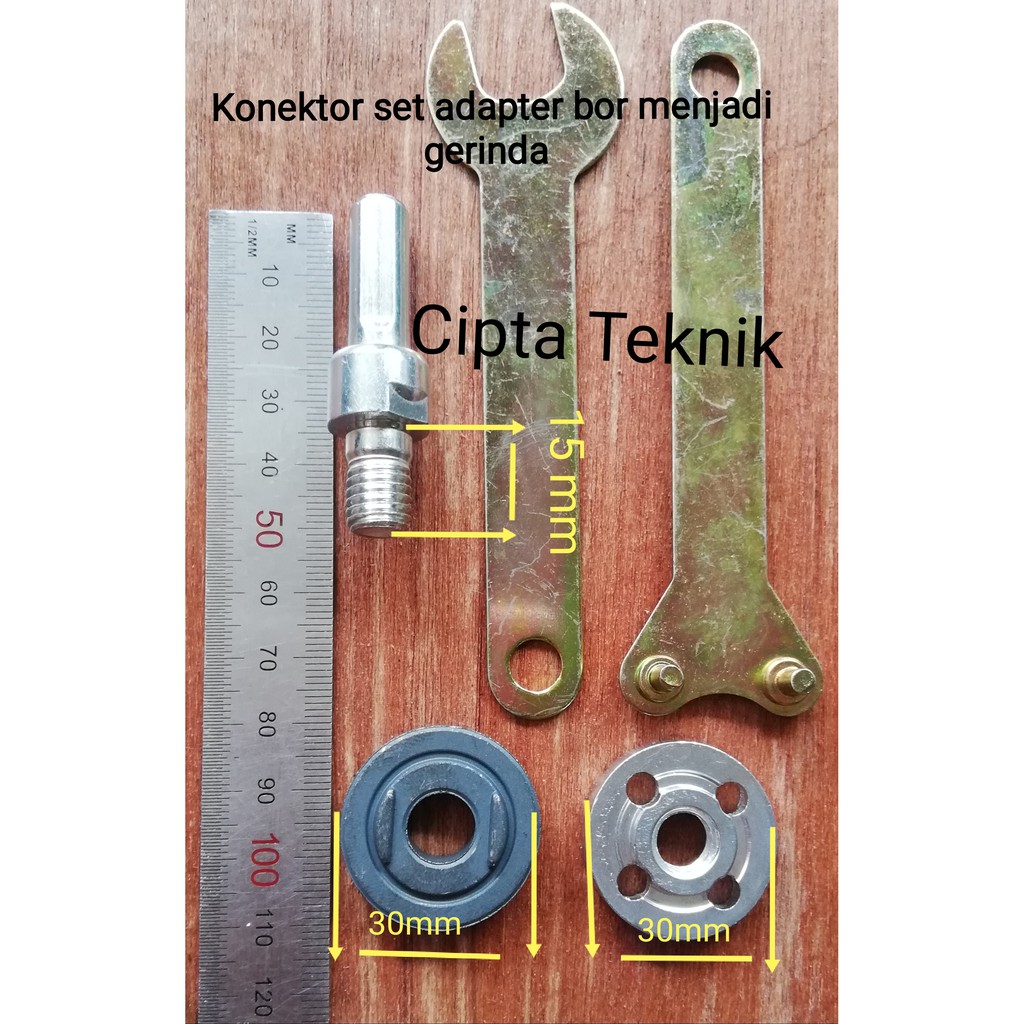 Jual konektor set 5pcs adaptor gerinda ke mesin bor | Shopee Indonesia