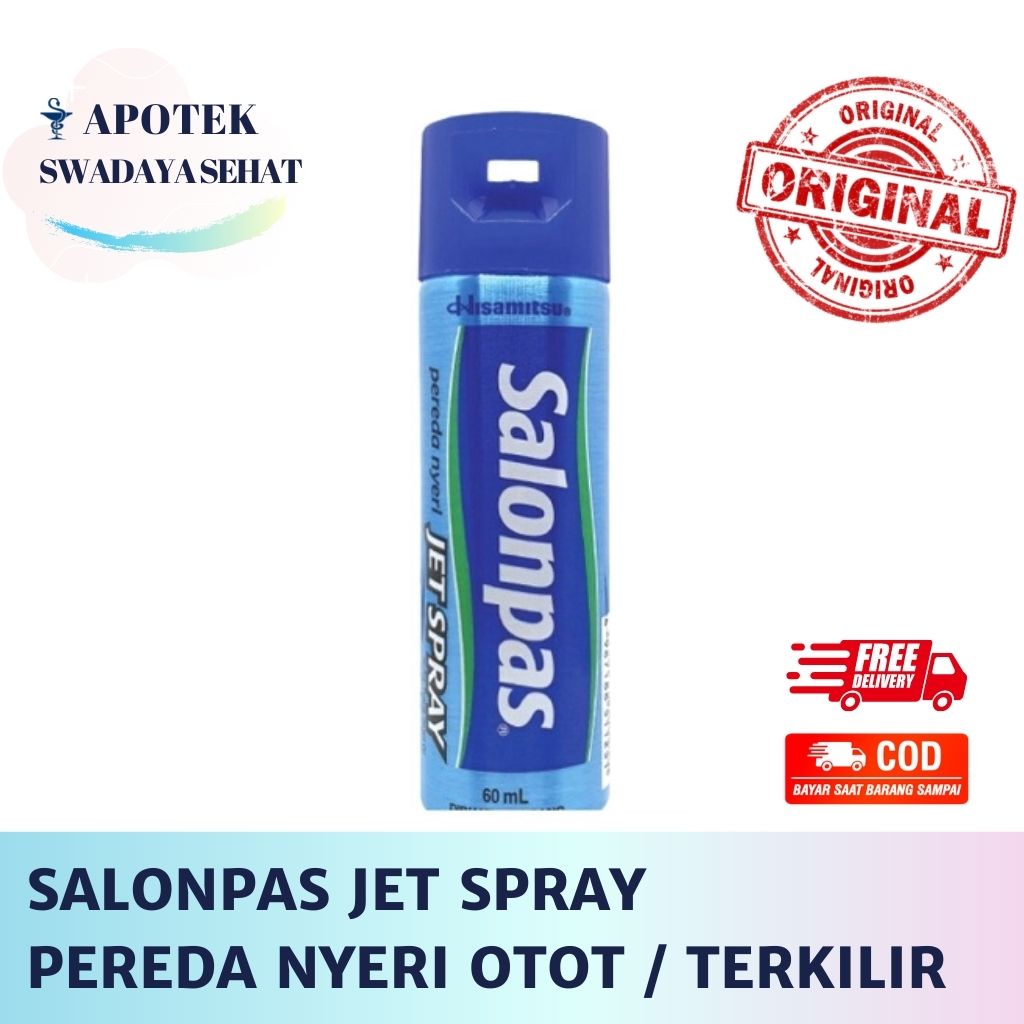 Jual SALONPAS JET SPRAY 118ML Pain 60 ML - Spray Pereda Nyeri Otot ...