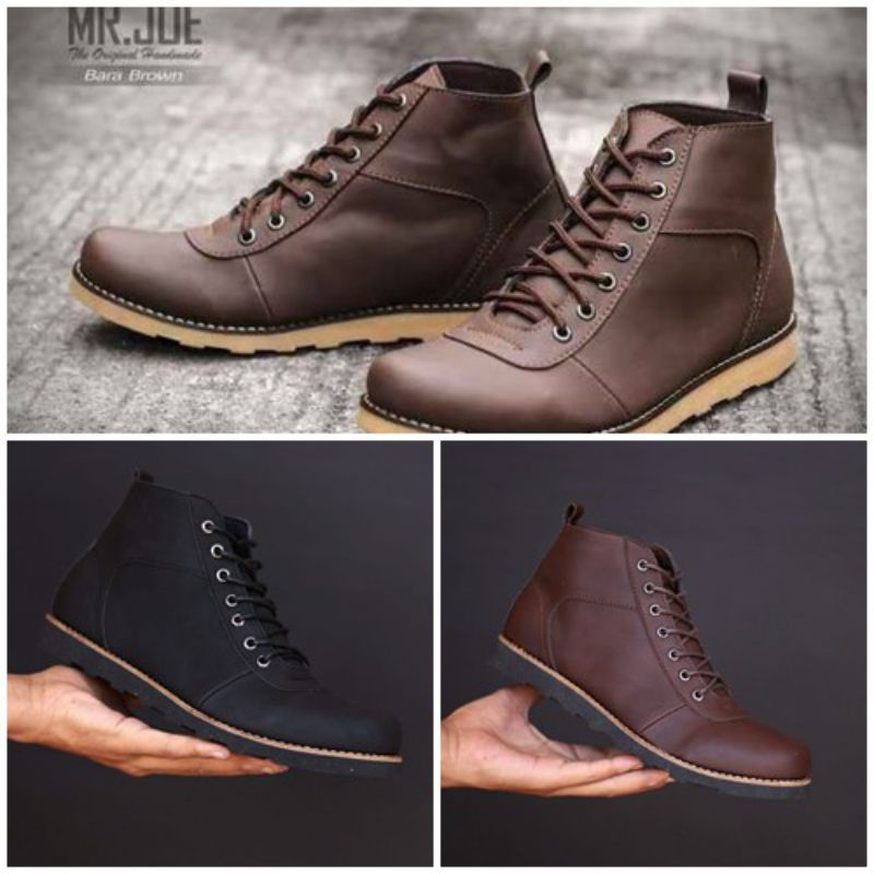 Jual Sepatu Boots Pria Mr Joe Brodo Bikers Kulit Sepatu Boot Cowboy ...