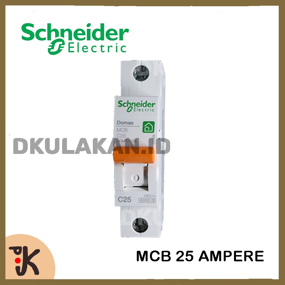 Jual MCB SCHNEIDER 1 PHASE 25A MINIATURE CIRCUIT BREAKER 1P C25 | Shopee Indonesia