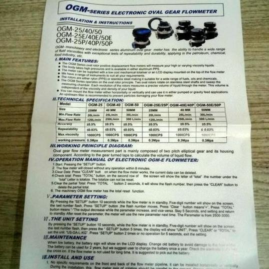 Jual Oval Gear Flowmeter Ogm-25 Analog Meteran Solar | Shopee Indonesia