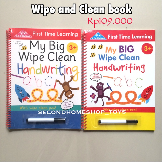 Jual My Big Wipe Clean handwriting numbers abc alphabet 123 buku ...