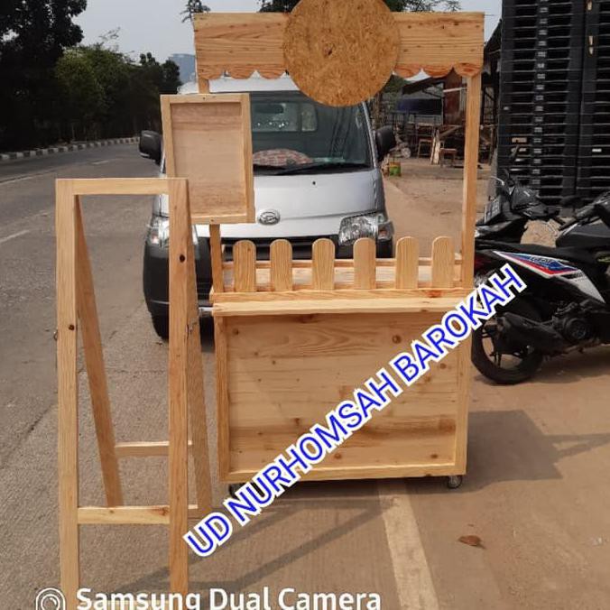 Jual paket booth murah/ gerobak kayu / booth portable murah | Shopee ...