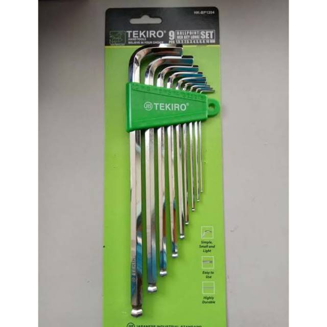 Jual KUNCI L TEKIRO PANJANG BALLPOINT 9PCS BALLPOINT HEX KEY LONG 9 PCS | Shopee Indonesia