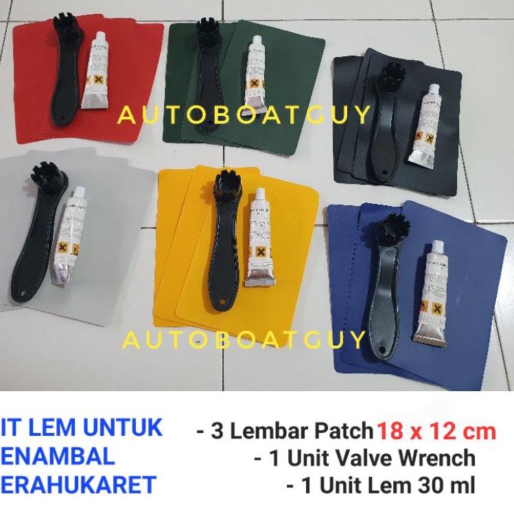 Jual M16J Kit Lem Penal Perahu Karet PVC LCR - Set Tal Bocor Boat Terbaru | Shopee Indonesia