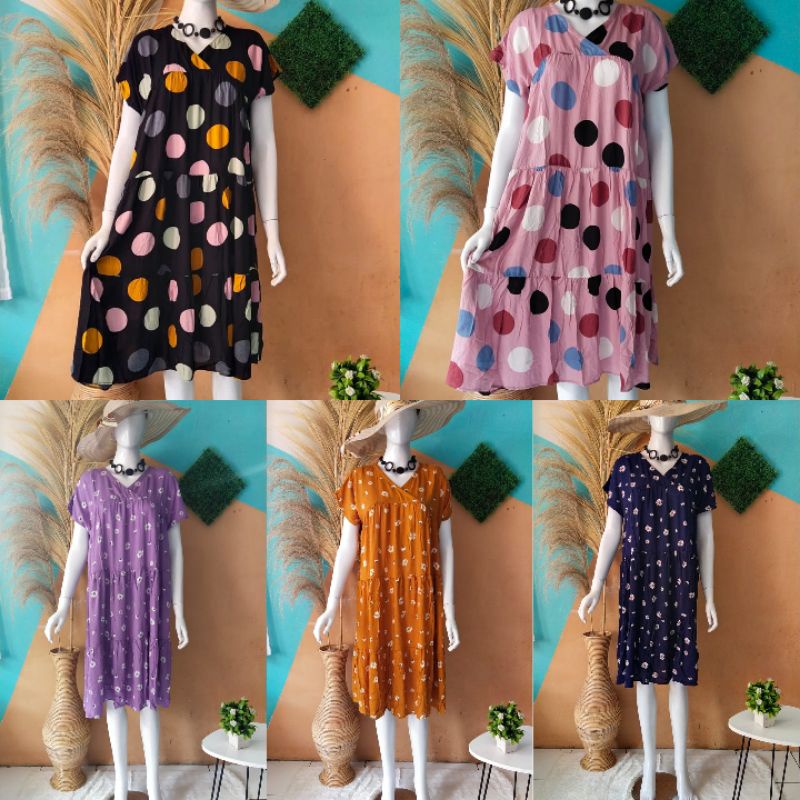 Jual Kanzia Homedress Daster unik Kekinian Bigsize Tunik Homedress ...