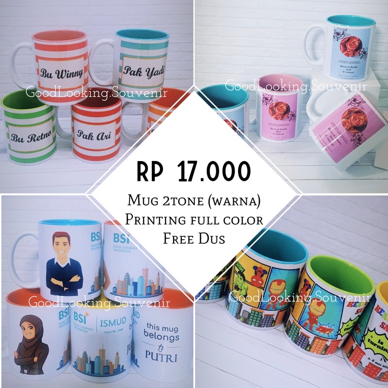 Jual Mug Printing / Mug Gelas / Mug Souvenir | Shopee Indonesia