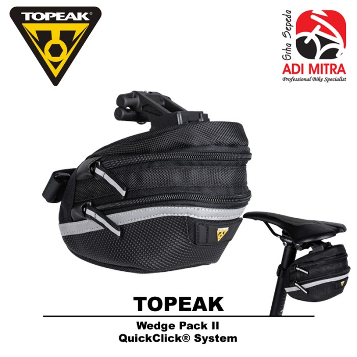 Jual Topeak Wedge Pack II QuickClick® System Saddle Bag Sepeda | Shopee ...